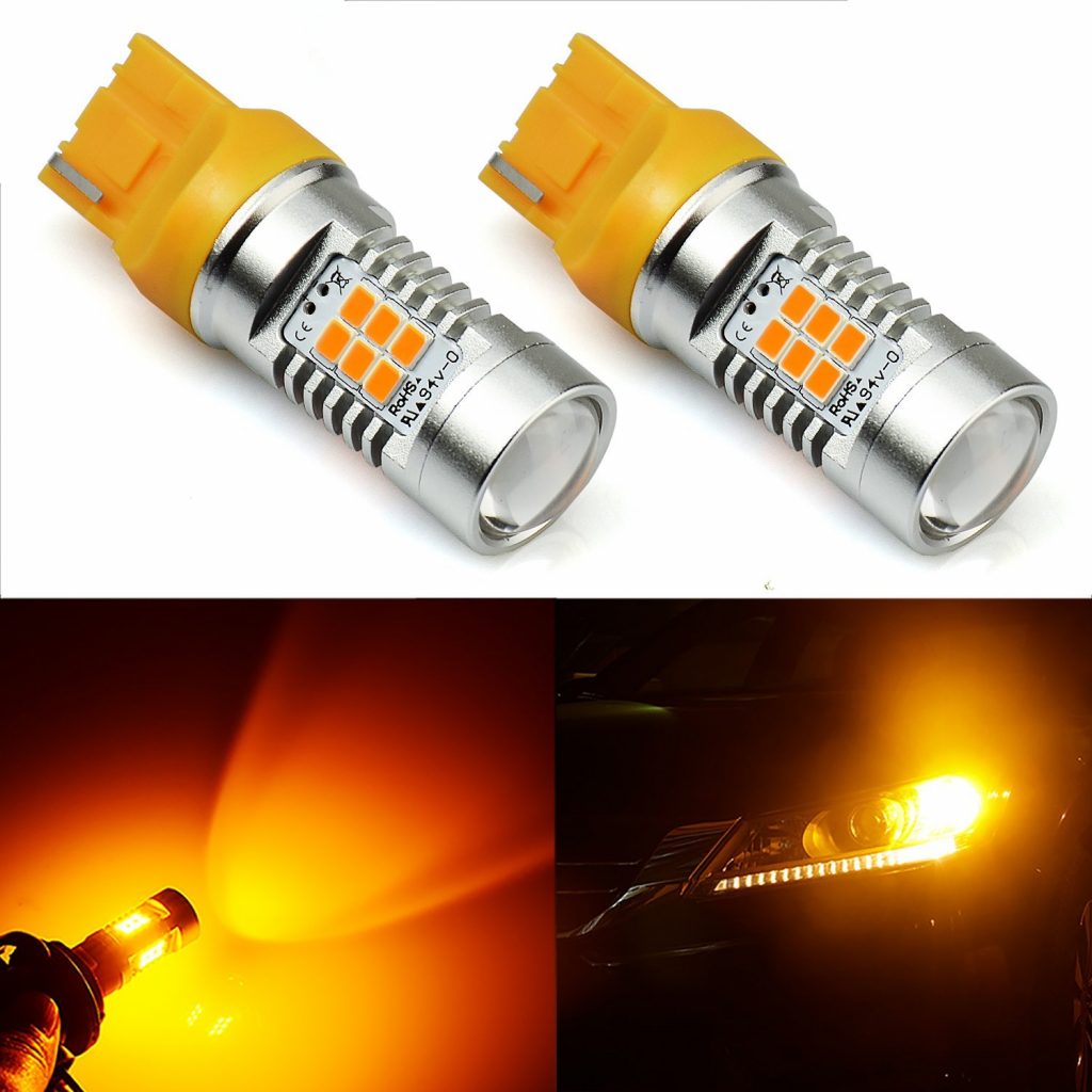 LED T20 Wedge Light 7440 7443 AMBER INDICATOR TURN SIGNAL For Many Cars