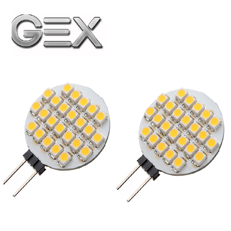 Gex Warm White G4 24 LED 3528 SMD LED Spotlight Car Light Bulb 12V