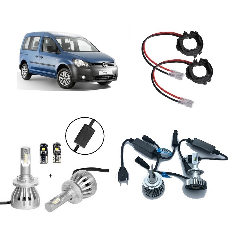 Volkswagen Caddy 10-On LED Headlights DRL High Low Conversion Kit