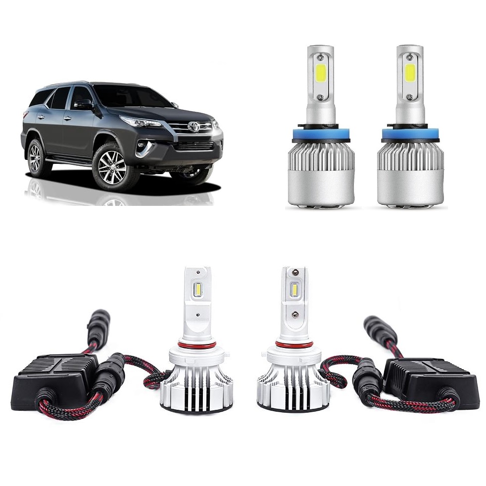 Toyota Fortuner Hi Low Fog Lights Led Headlights Conversion Kit