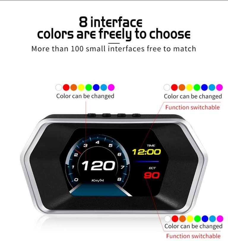 Gex P17 HUD Head Up OBD2 GPS Universal Display