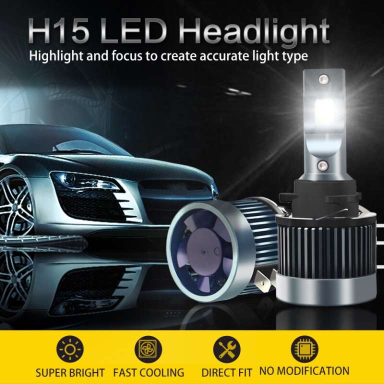 For Volkswagen Golf MK7 H15 High Beam DRL LED Lights Conversion Kit