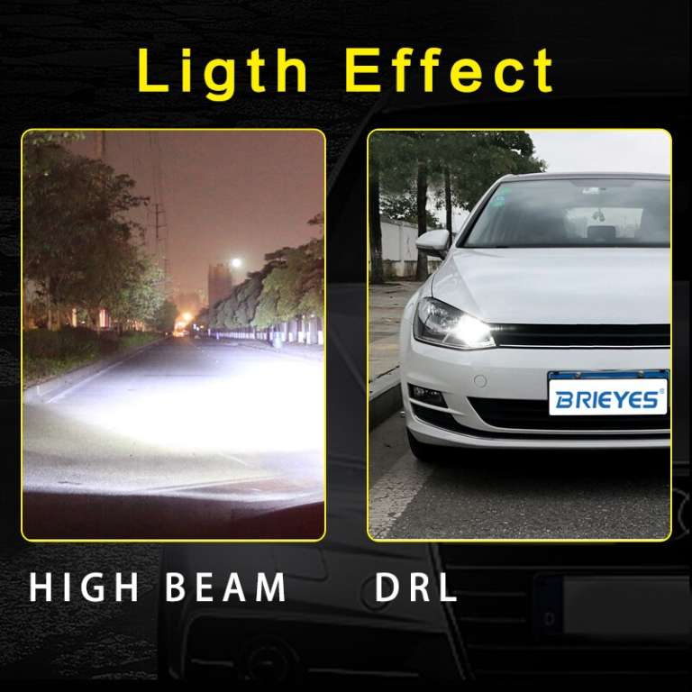 For Volkswagen Golf MK7 H15 High Beam DRL LED Lights Conversion Kit