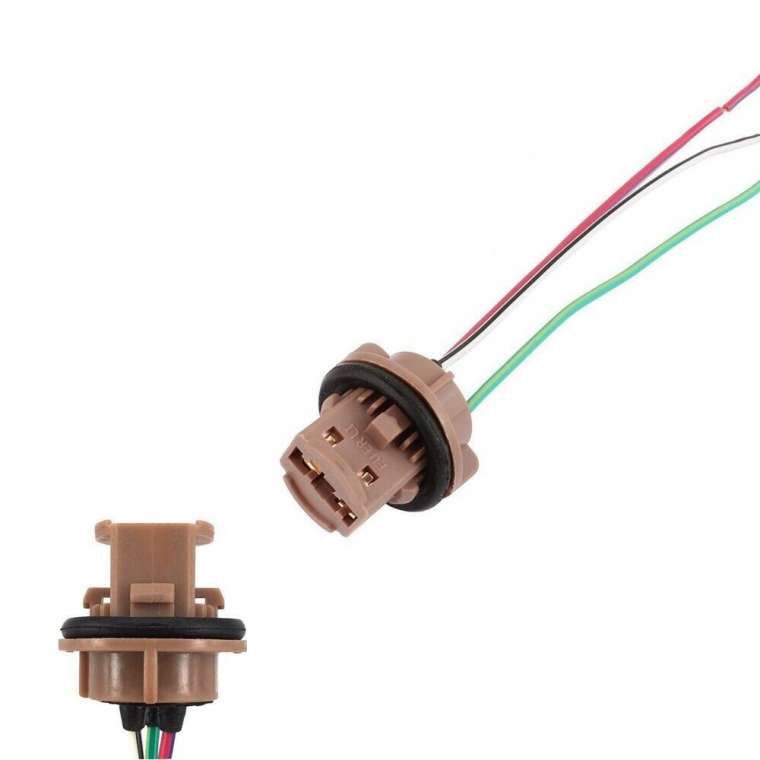 T20 7443 Wire Pigtails Female Globe Bulb Socket Connectors Harness