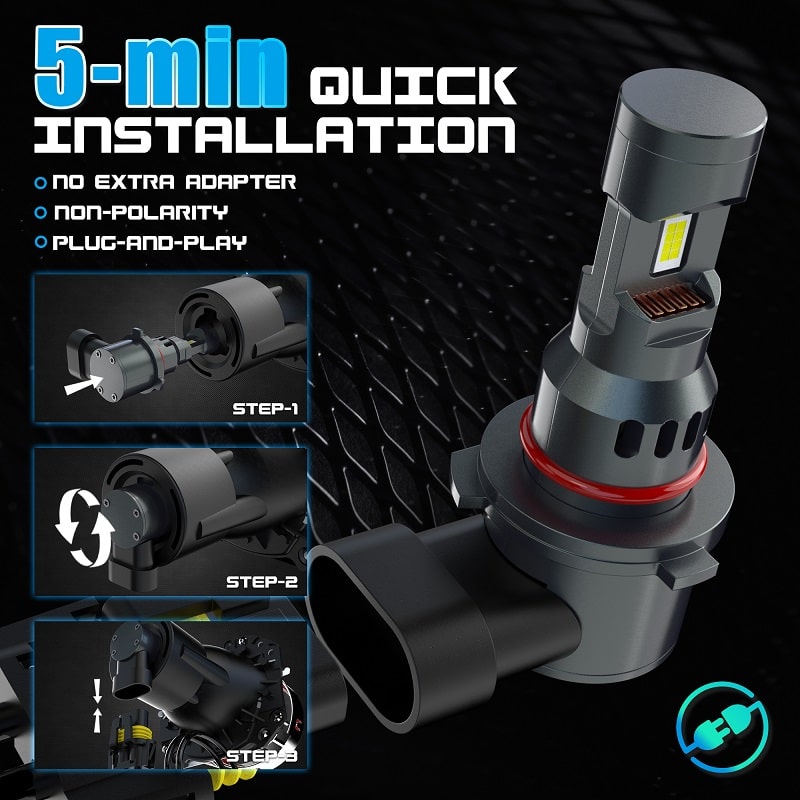 For Ford Ranger PX2 PX3 Headlight Upgrade High Beam LED Conversion Kit