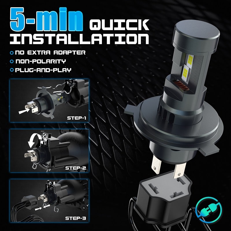 Gex G9 H4 LED 10000LM 6000K Canbus LED Headlights Conversion Kit