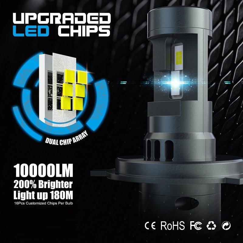 Gex G9 H4 LED 10000LM 6000K Canbus LED Headlights Conversion Kit