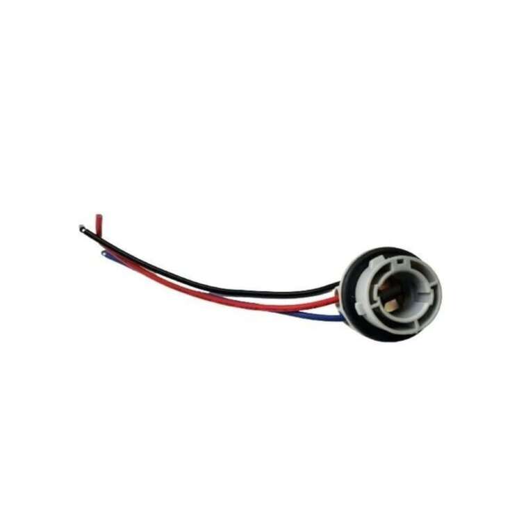 Bay15d 1157 Grey Wire Pigtail Female Globe Bulb Metal Sockets Connector ...
